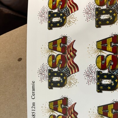 Fancy Script Alphabet Monograms Ceramic Decals Enamel Decal Fusible ...