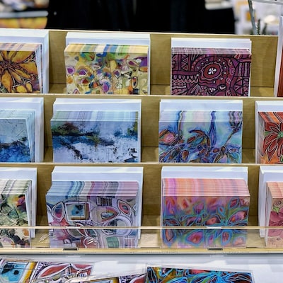 Counter Top Retail Card Display Stand With 3-tiers of Shelves 7.625 ...