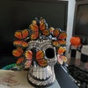 Stunning Day of the Dead CALAVERA With MONARCH BUTTERFLIES, Mexico Day ...
