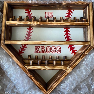 Baseball Homeplate 33 Ring and 5 Ball Display Case Holder - Etsy