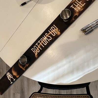 Custom Wood Shot Ski, Custom Shot Ski, Holiday Party Shot Ski, Couples ...