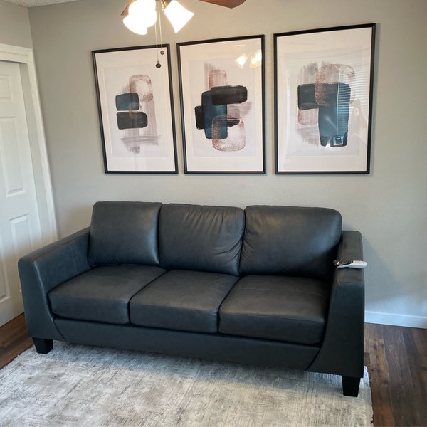 Abstract Print Set of 3, Green Printable Wall Art, Hallway Poster Set ...