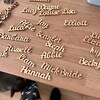 Wooden Place Names Settings Wedding Names Wedding Reception Natural ...