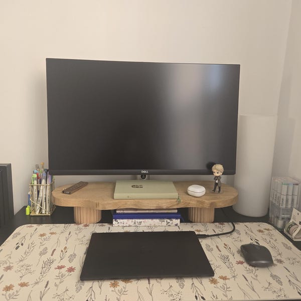 Wavy Monitor Stand Riser for Office Desk Accessories for Her Birthday ...