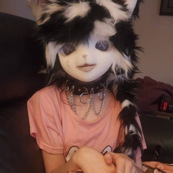 Luminous Cat Boy - Premade Fursuit Head, Furry Mask, Kig Kemono Kigrumi ...