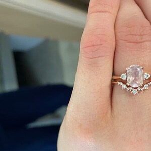 Delicate Diamond Wedding Band Solid 14k 18k Gold Half Eternity Ring ...