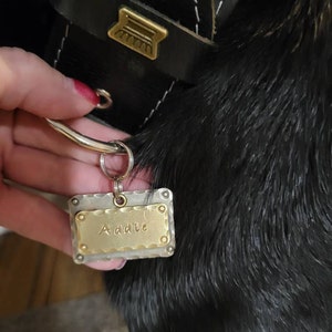 Large Dog Tag Personalized Pet ID Tag With Hand Stamped and Engraved ...