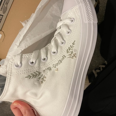 Custom Wedding Platform Converse High Tops - Etsy