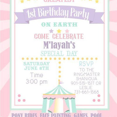 PRINTABLE Pastel Circus/carnival Milestone Sign Pink Burst 3 Sizes ...