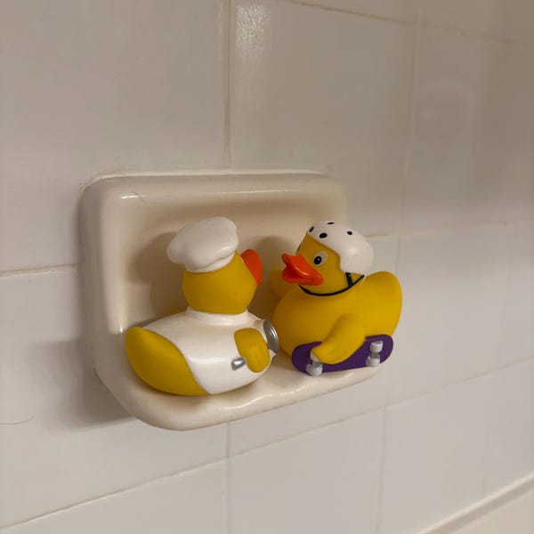 Purple Flower Pot Rubber Duck Cruise Ducks Kids Bath Toy Stress Relief ...