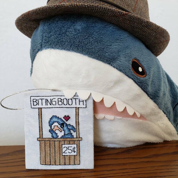 Biting Booth Shark Cross Stitch Pattern PDF - Etsy