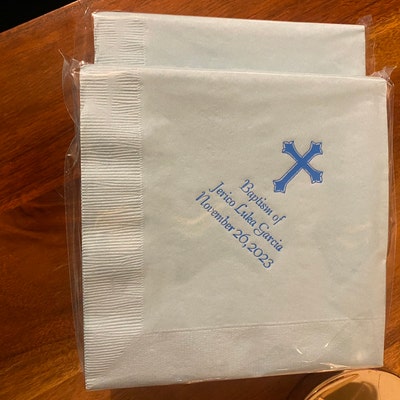 Baptism Napkins Christening Napkins First Communion Napkins ...