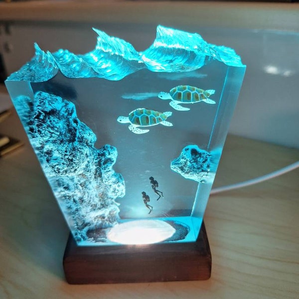 Koi Fish Epoxy Resin Table on Request - Hand-painted Koi Fish Art ...