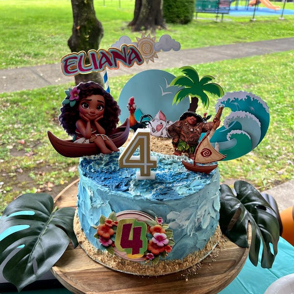 Maui Cake Topper - Maui Birthday Party - Maui / Moana Theme - Custom ...