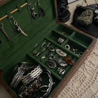 Personalized Wooden 2 Layer Jewelry Box, Solid Walnut Wood Large ...