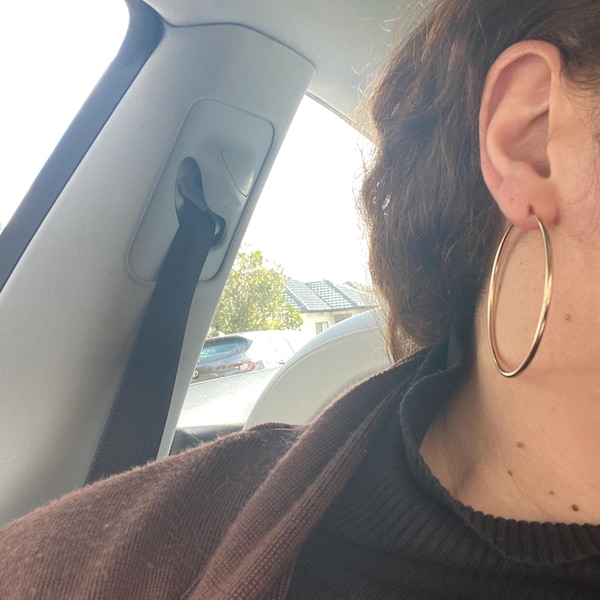 Oval Hoop Earrings, Gold Filled Hoop Earrings, Small Medium Large Oval ...