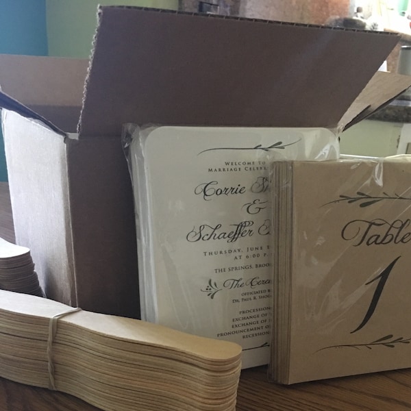 Freestanding Wedding Table Numbers - Printed Folded Double Sided Table ...