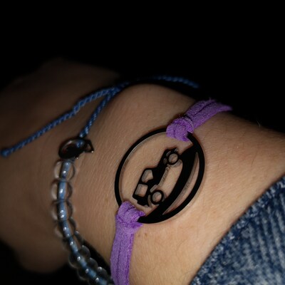 Silver Infinity Figure 8 Charm Bracelet Microfiber Faux Suede Leather ...