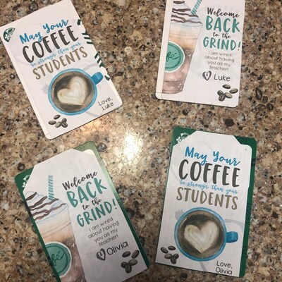 Back to School Gift Tag Teacher Gift Tag Coffee Gift Tag - Etsy