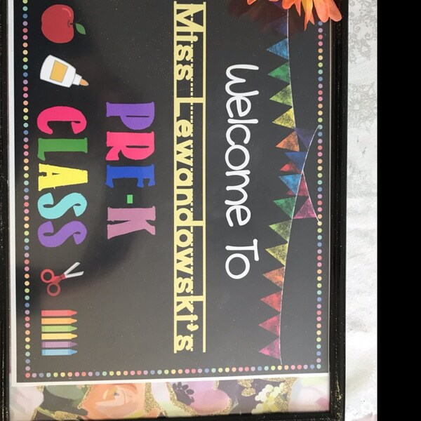 EDITABLE Teacher Classroom Door Sign, Classroom Decor, Teacher ...