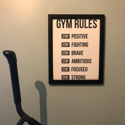 Gym Rules Home Gym Wall Art Printable Art Digital Download 8 X 10 or 11 ...