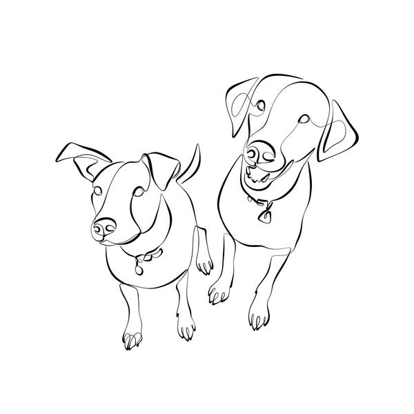 Dachshund Puppy Dog Line Art Dog Puppies Line Drawing Sausage Dog Line ...