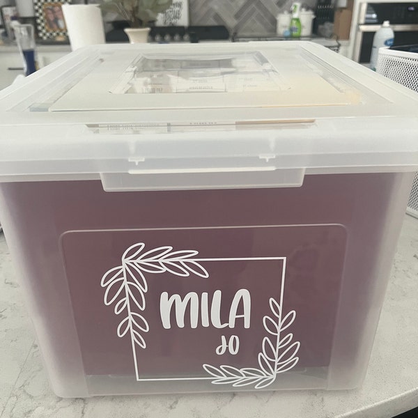 Milestone Box, Memory Box, Kids File Box, Family Organization Box ...