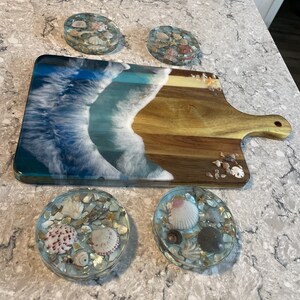 Gulf Coast Sea Shell Coasters Set of 4 - Etsy