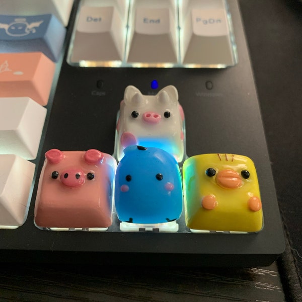 Strawberry Cow Keycap | Artisan Keycap | Cute Keycap - Etsy