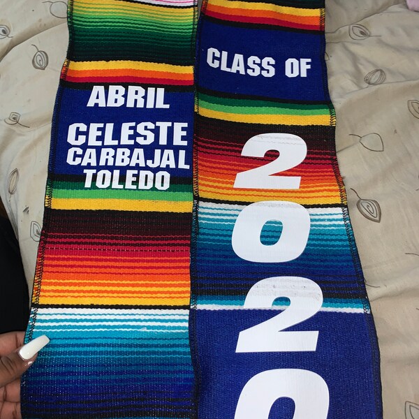 Graduation Sarape Sash (vinyl) - Etsy