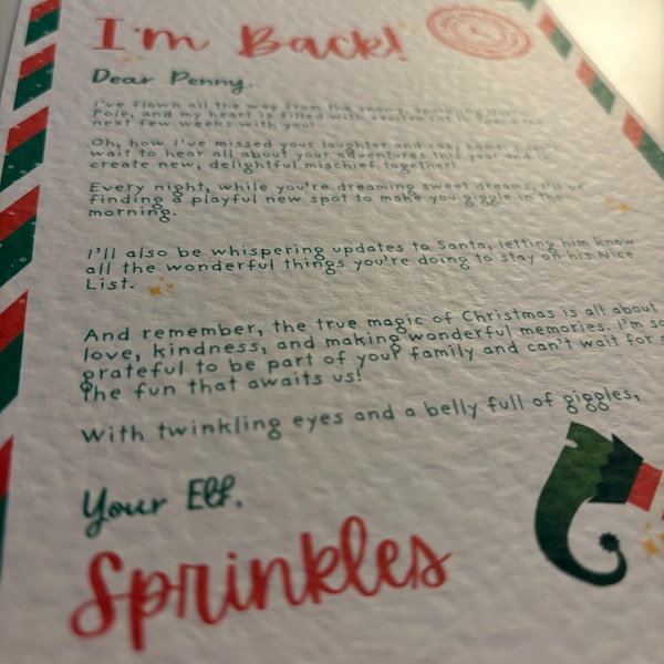 Editable Elf Goodbye Letter Printable Elf Farewell Letter Christmas Elf ...