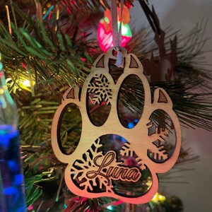 Set of 12 Paw Print Snowflakes Handmade Snowflake Ornament - Etsy