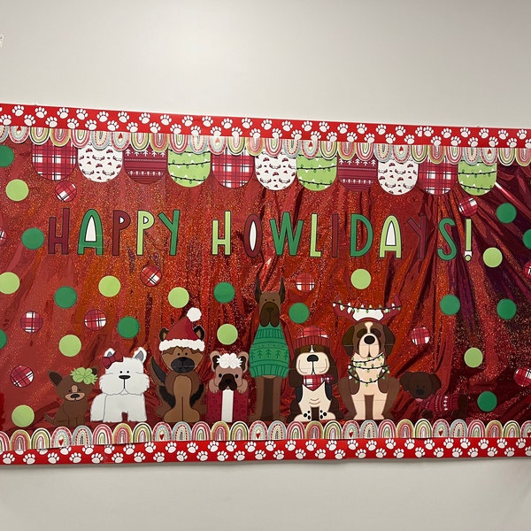Christmas Pups - Christmas - December Bulletin Board Kit - Etsy