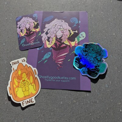 Aziraphale 'THIS IS FINE' 3 Inch Sticker - Etsy