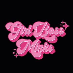 Pink Retro Logo, Pretty Beauty Logo Bundle, Funky Logo Branding Set ...