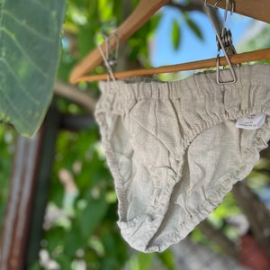 Organic Natural Linen Panties, Linen Knickers for Women, Linen Undies ...