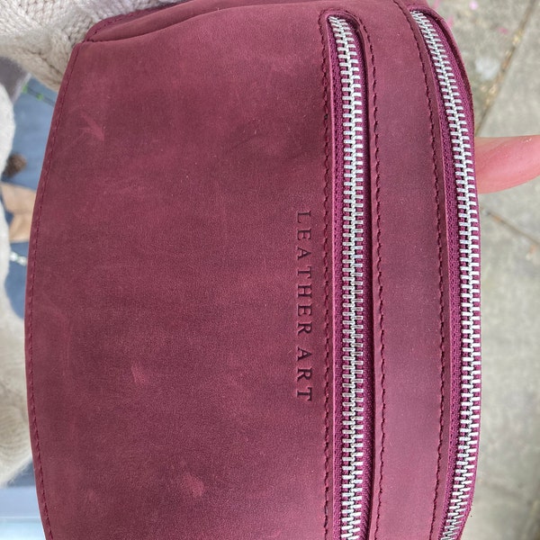 Leather Fanny Pack, Green Fanny Pack, Belt Bag, Hip Bag, Black Waist ...