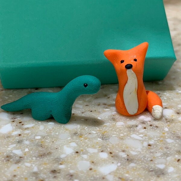 Miniature Fox Figurine, Tiny Fox, Mini Red Fox, Red Fox Miniature ...