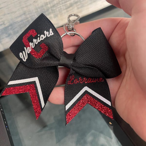 Lettering in Cheer Cheer Bow collegiate Style - Etsy