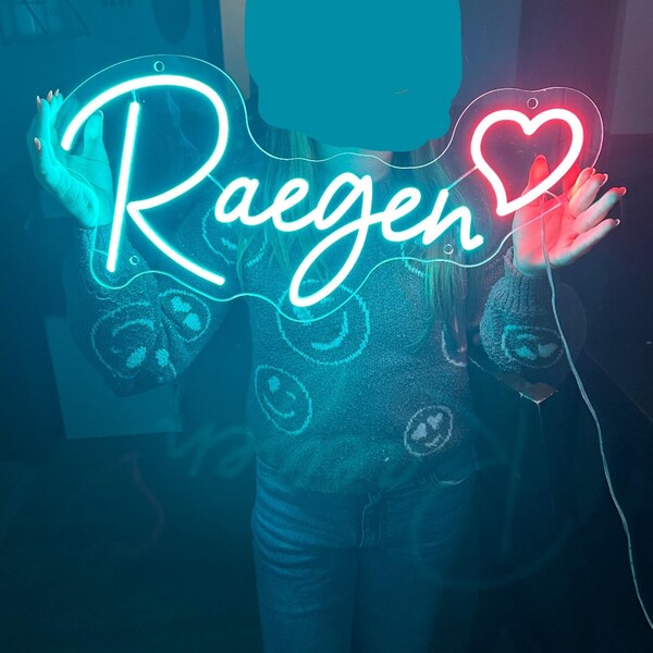 Custom Neon Name Sign for Nursery Decor Custom Neon Sign Light up Name ...