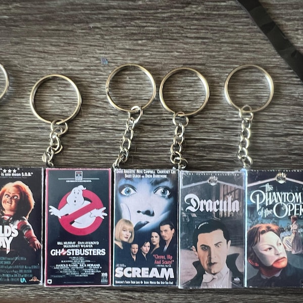 Mini Horror VHS Keychain | Movie Keychain | Horror Movie Bag Backpack ...