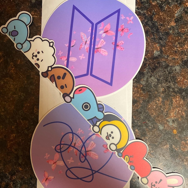 BT21 BTS Car Decals Set - Kpop Inspired Stickers for ARMY Fans, BTS ...