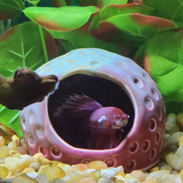 Ceramic Pointed Fish Cave MADE TO ORDER Aquarium Decoration Under the ...