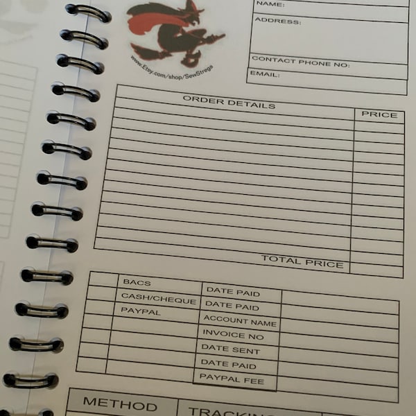 Order Book - Spiral Bound Order Book - Custom Order Book - Small ...