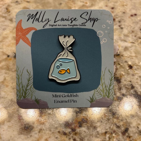 Mini Goldfish Enamel Pin - Etsy