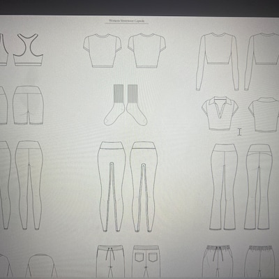 Fashion Tech Pack Template Kit Adobe Illustrator DIY Tech Pack Ai. PDF ...