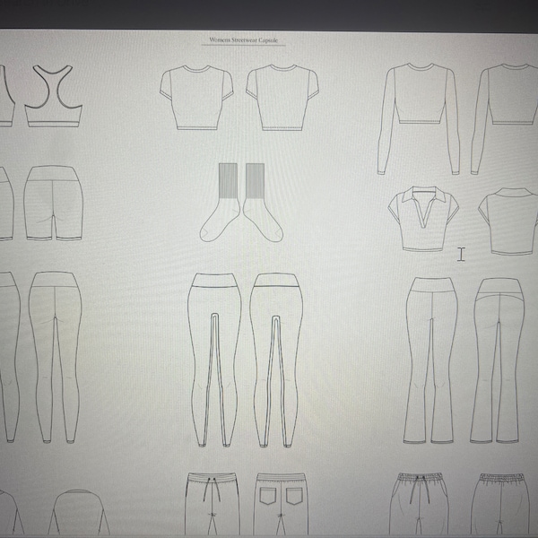 Baseball Jersey Tech Drawing Streetwear Drawing Tech Pack Template ...