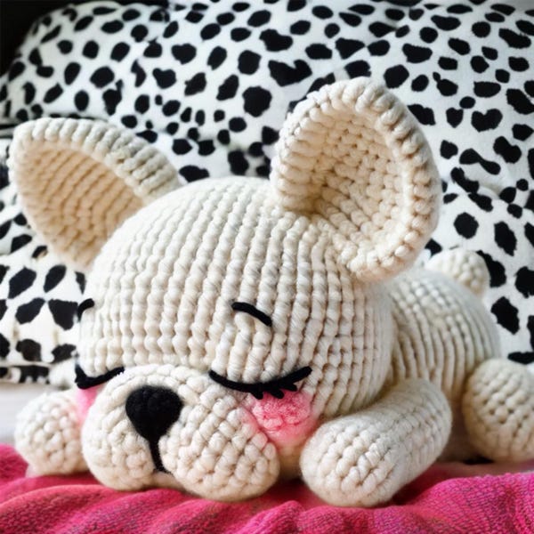 French Bulldog Frenchie Head Amigurumi Crochet Pattern PDF - Cute DIY ...