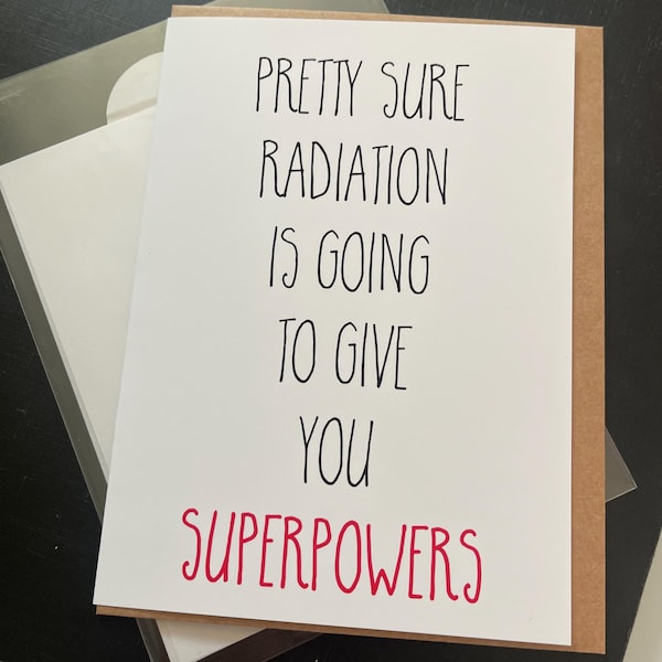 Radiation Superpowers Cancer Card Cancer Positivity Chemo Patient Gift ...