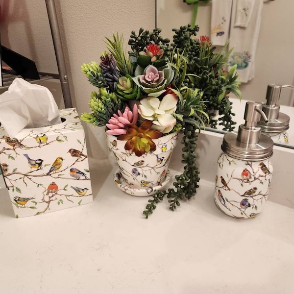 Hand Decorated Red Poppy Flower Pot - Etsy